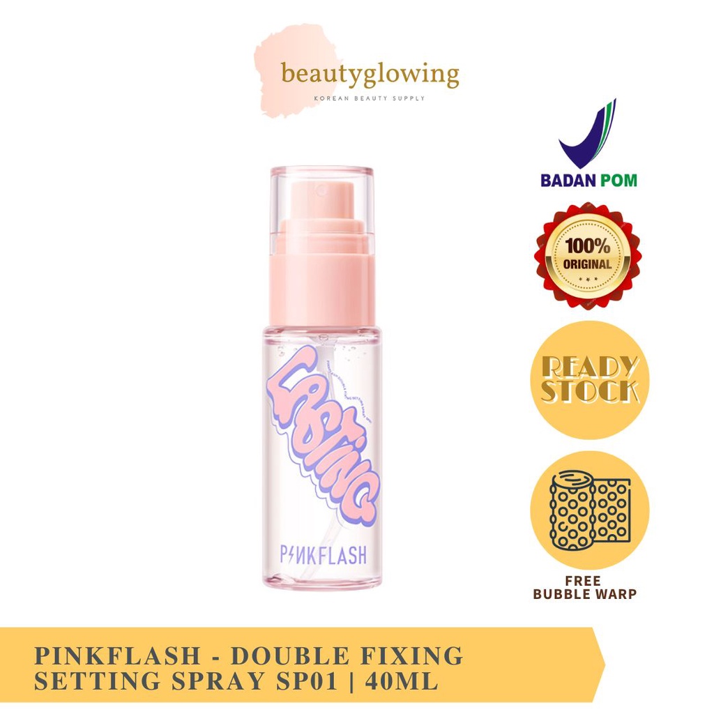 Jual PINKFLASH DOUBLE FIXING SETTING SPRAY Shine-free Hydrating Oil ...