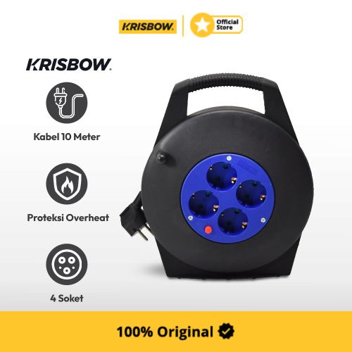 Jual Krisbow 10 mtr Kabel Roll Cable Reel Terminal Colokan Listrik ...
