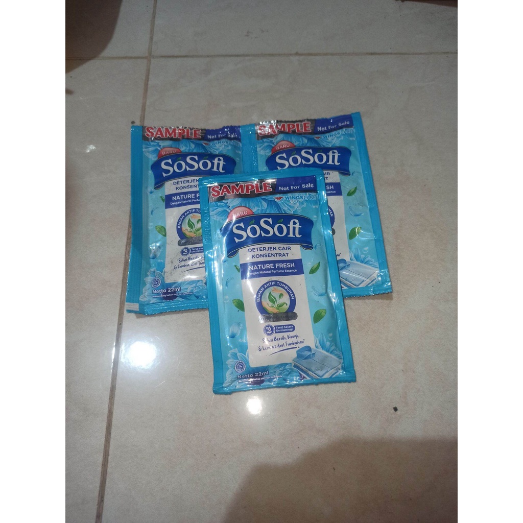 Jual Sosoft Detergen Cair Nature Fresh Sample Size 22ml | Shopee Indonesia