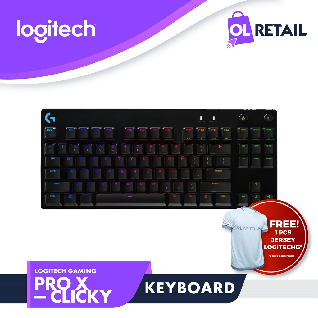 Jual Keyboard Logitech Gaming PRO Mechanical - Clicky | Shopee Indonesia