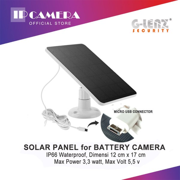 Jual SOLAR PANEL CCTV OUTDOOR | POWER 3 W - 5 Volt | Shopee Indonesia