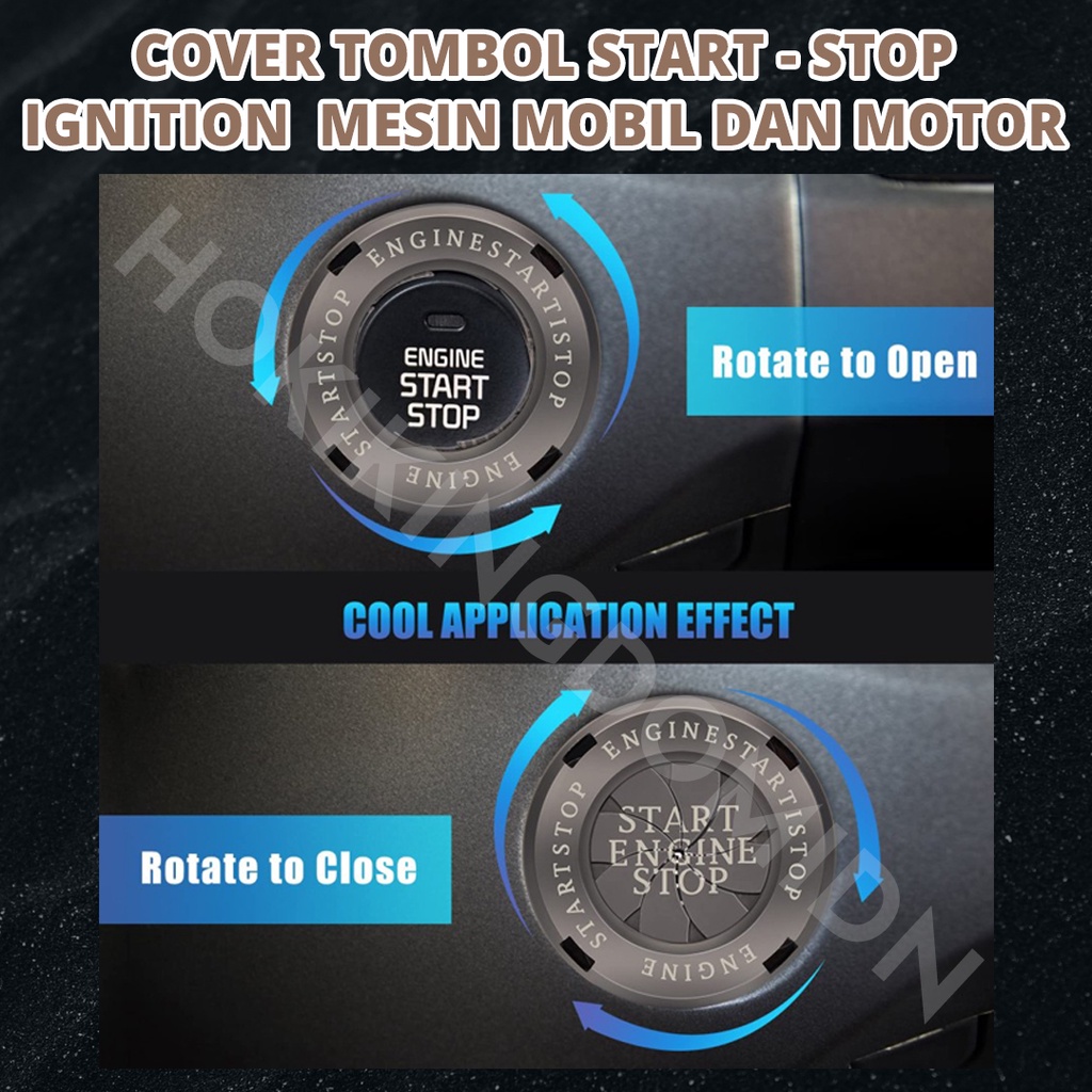 Jual Cover Tombol Start Stop Ignition Mesin Mobil Universal | Shopee ...