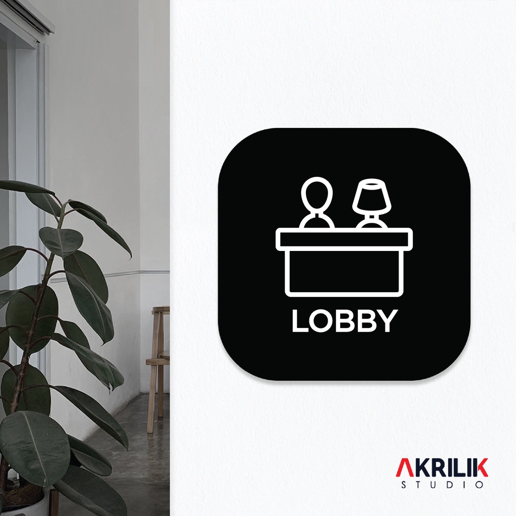 Jual Sign Board Akrilik Lobby Papan Acrylic Signage Tempel Dinding ...