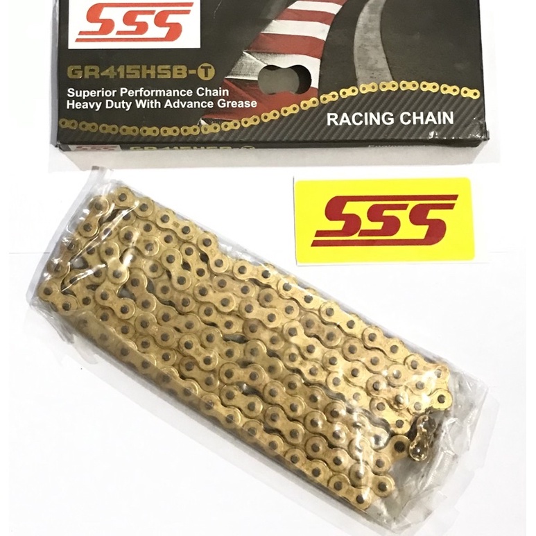 Jual Rantai Sss Rantai Motor Sss Gold 415-130L Type HSB-T Original | Shopee Indonesia