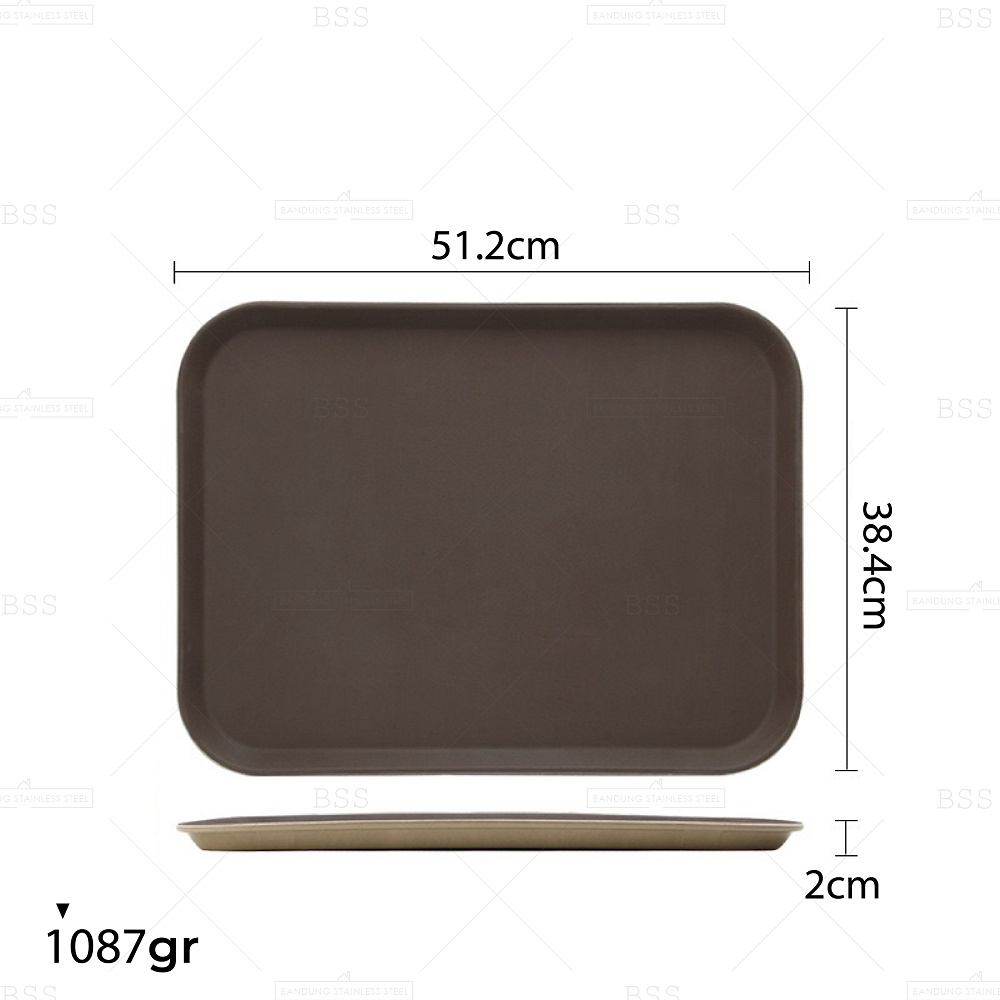 Jual Nampan Saji Hotel Anti Slip Medium Size Tray Bulat Kotak Makanan ...