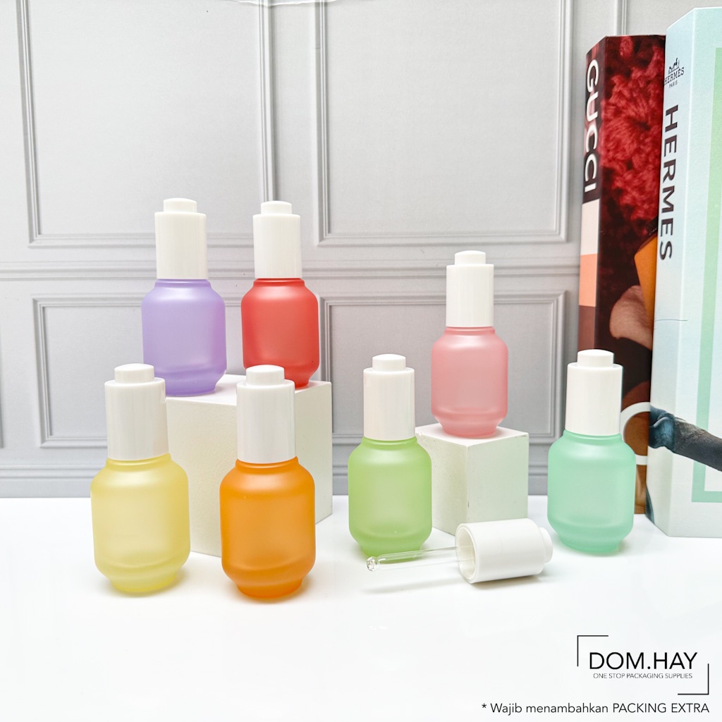 Jual 30ml Botol Pipet Pump LUX Kaca Frosted Doff Warna 7UK Skin Care ...