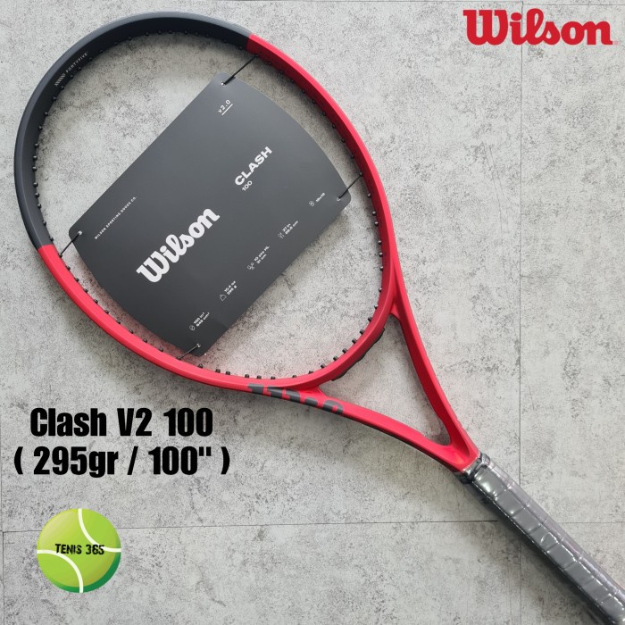 Jual Raket Tenis Wilson Clash V2 100 ( 295gr / 100" ) RJ27 | Shopee ...
