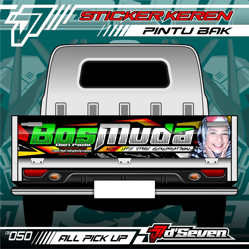 Jual Stiker Pintu Belakang Bak All Pick Up BOS MUDA Premium Full ... Jual Stiker Pintu Belakang Bak All Pick Up BOS MUDA Premium Full ...