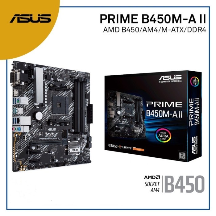 Jual ASUS PRIME B450M-A II | Motherboard AMD B450 AM4 Micro ATX ...