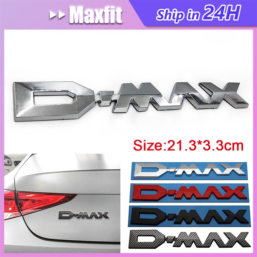 Jual Emblem DMAX Letter Logo 3D Zinc Alloy Car Auto Rear Trunk Emblem ...
