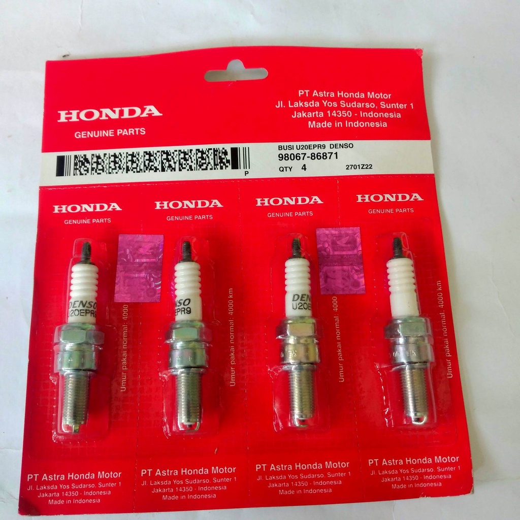 Jual Busi Denso U20 Bebek / Busi Denso U20 Original Beat Karbu / Busi ...