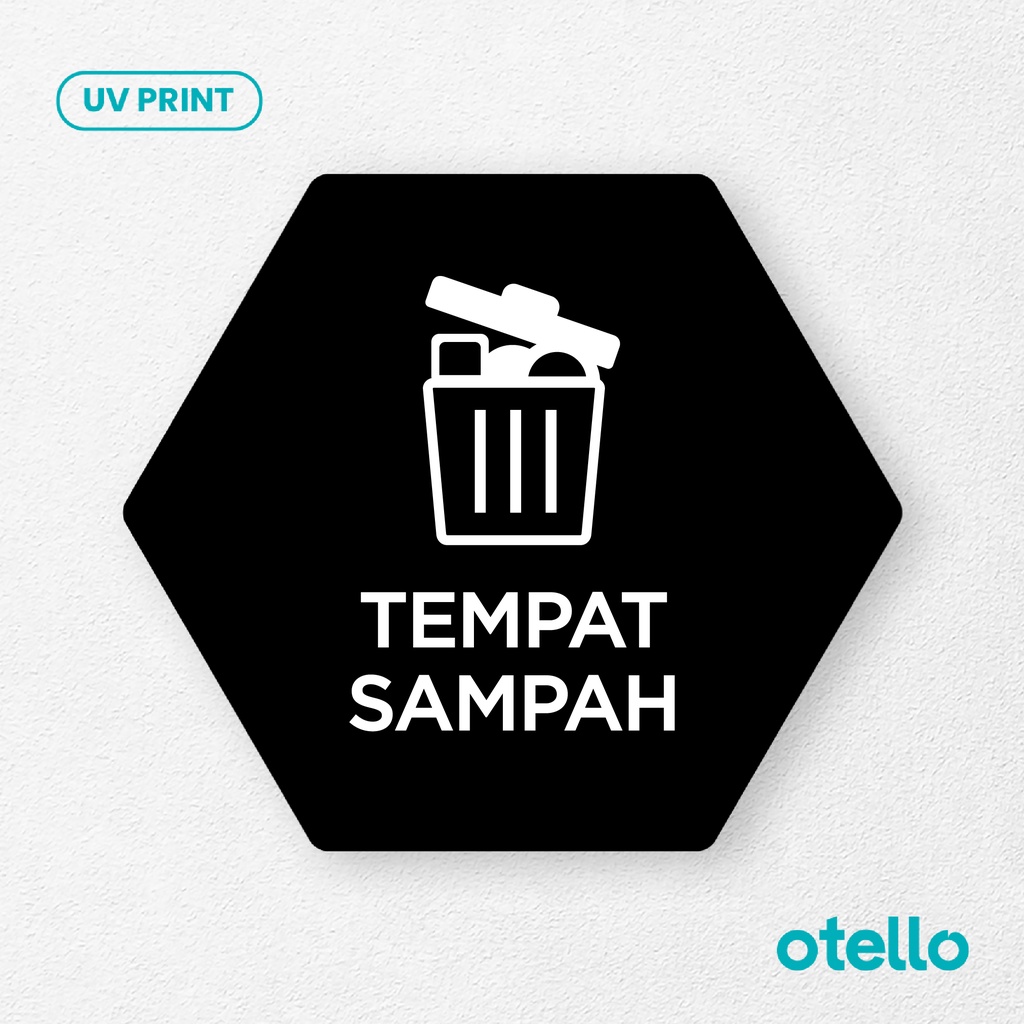 Jual Tempat Sampah Signage Board Akrilik Tempel Dinding Papan Acrylic ...