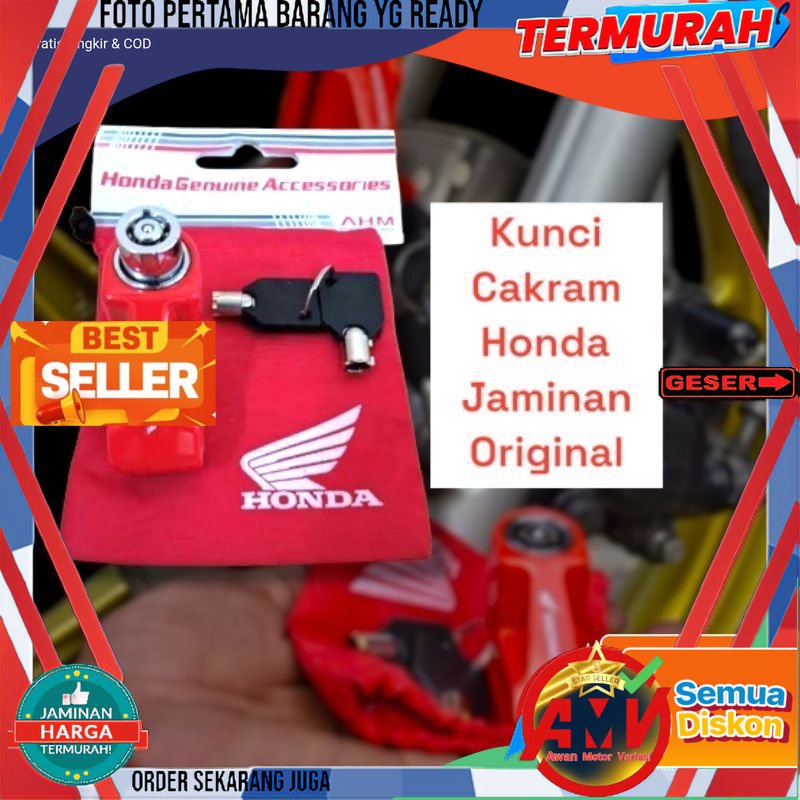 Jual Pengaman motor KUNCI CAKRAM ORI HONDA | Shopee Indonesia