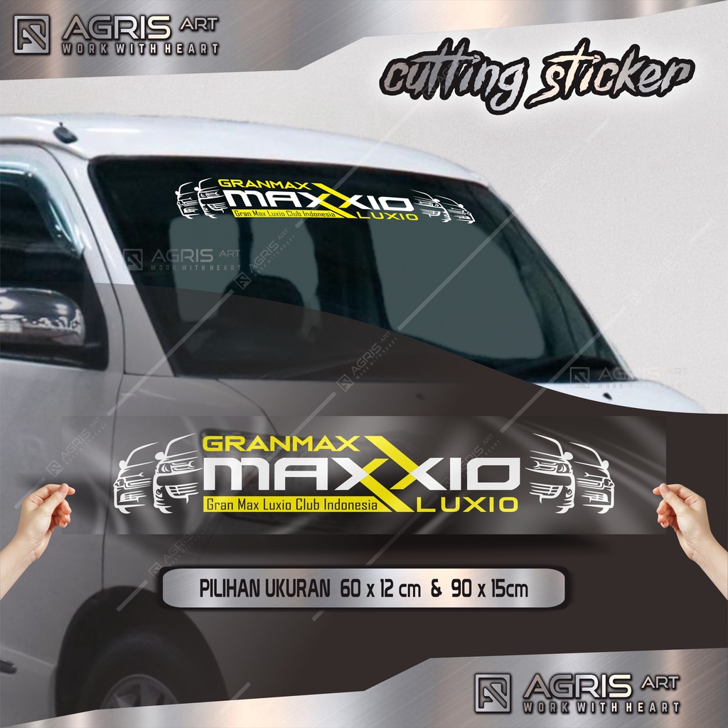 Jual stiker maxxio luxio kaca depan cutting sticker bukan printing ...