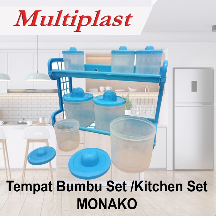 Jual Tempat Bumbu Set / Rak Bumbu Set / Kitchen Set Isi 6 Monaco ...