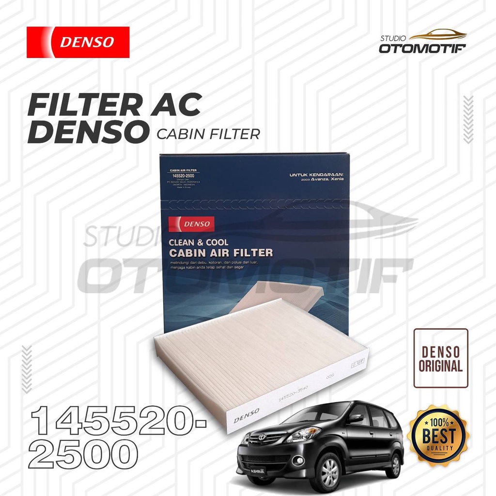 Jual FILTER KABIN AC AVANZA XENIA VELOZ OLD 2004-2010 DENSO 2500 ORIGINAL FILTER CABIN | Shopee ...