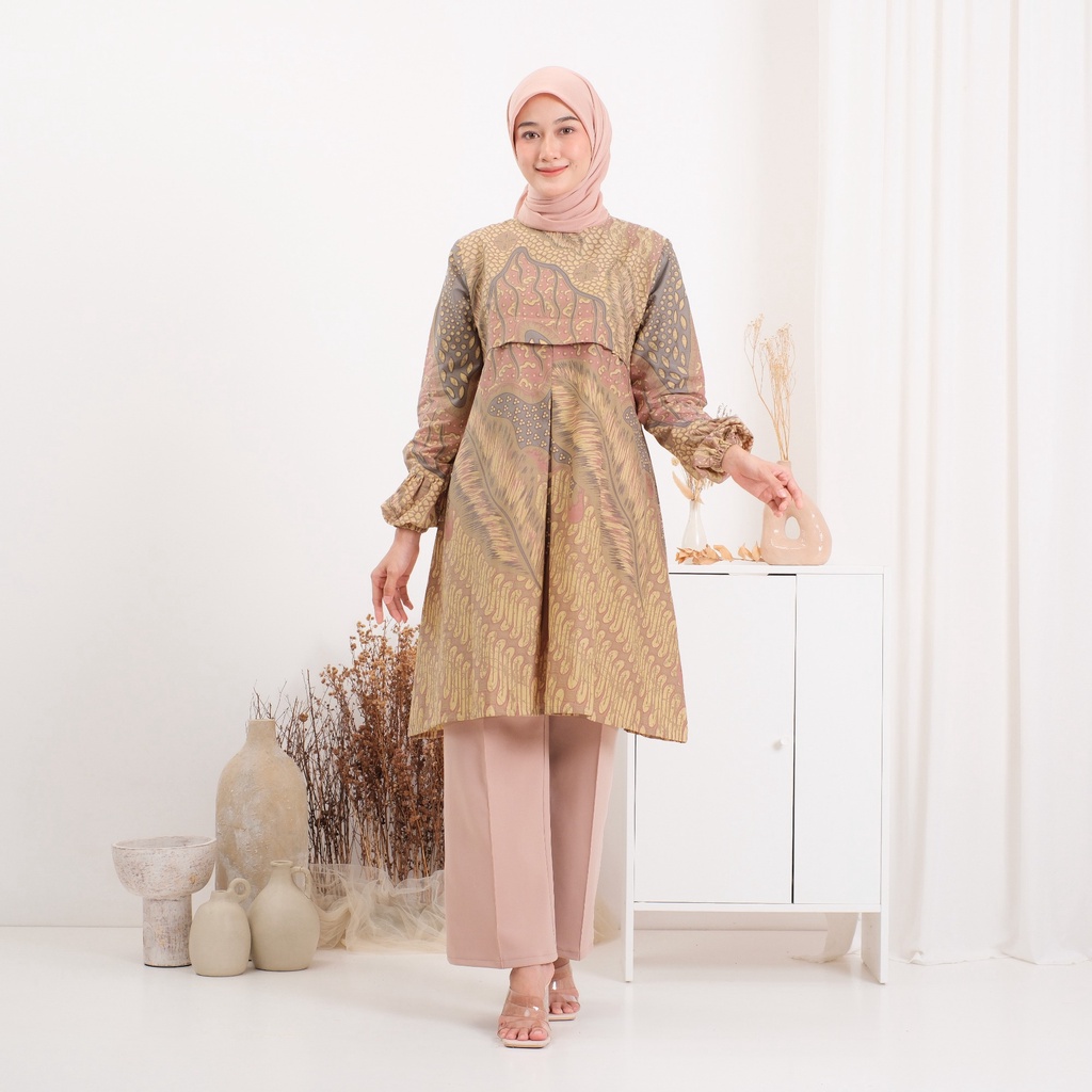 Jual Dheyva Tunik Batik Muslim (HANDMADE) | Shopee Indonesia