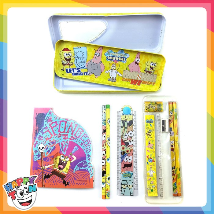 Jual BARU Stationery Set SpongeBob - Paket Kotak Pensil SpongeBob ...
