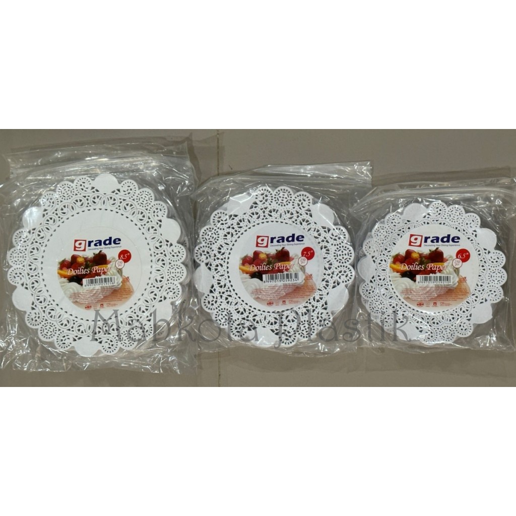 Jual Kertas Doilies merk Grade Alas Kertas Renda Putih Bulat | Shopee ...