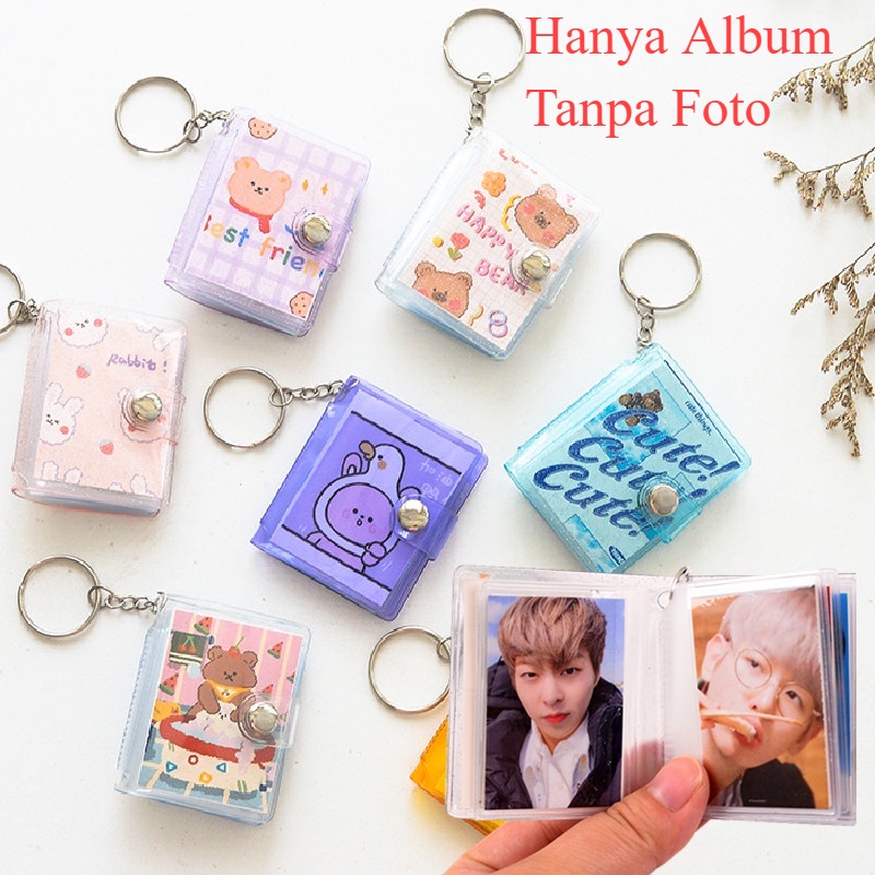 Jual 1 & 2 Inch Mini Photo Album 16 Pockets KeyRing Key Ring Shiny ...