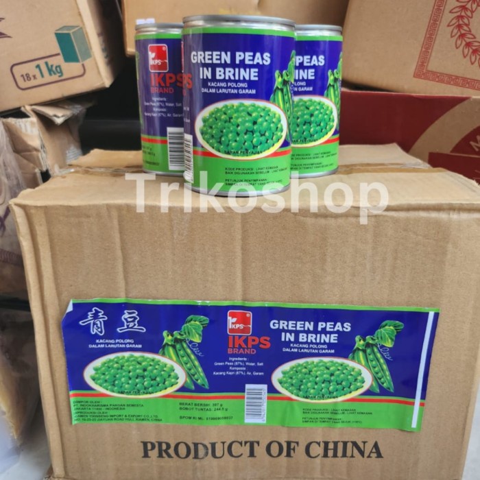 Jual Kacang Polong IKPS Green Peas Kaleng / 1 Dus isi 24 x 397gr ...