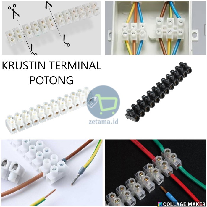 Jual Krustin Terminal Blok Nylon Konektor Terminal Kabel Potong ...