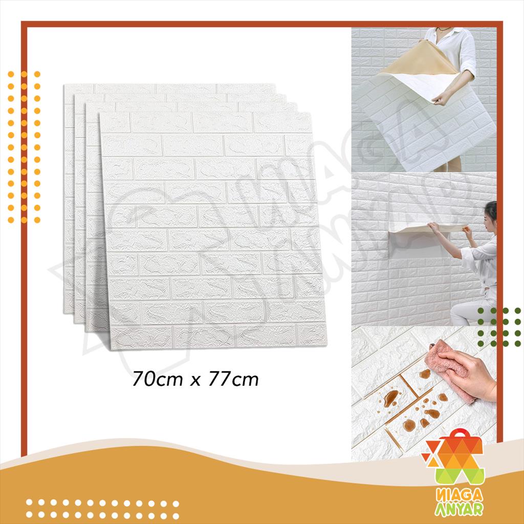 Jual NA Wallpaper Dinding Foam Timbul 3D / Sticker Dekorasi Wallfoam Busa Bata Classic Brick ...