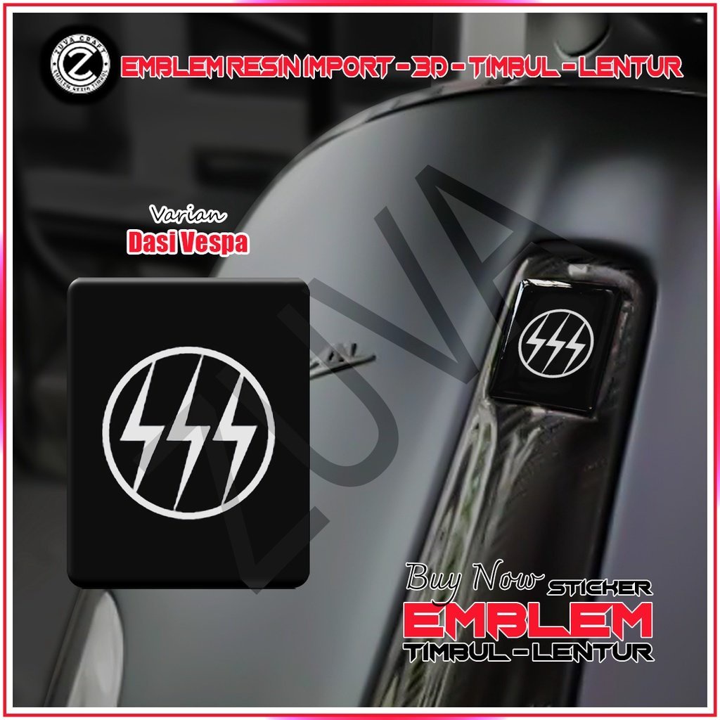 Jual STIKER EMBLEM VESPA LOGO SSS EMBLEM TIMBUL STIKER VESPA DASI VESPA ...