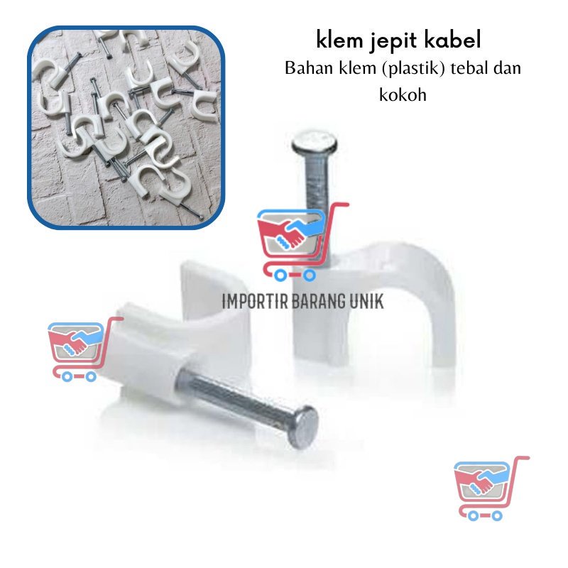 Jual IMB A108 -Klem JEPITAN KABEL 7 mm Cable Clips Clamp DIJAMIN PAKU ...