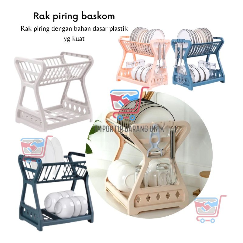 Jual IMB - C301-Rak piring Dapur Baskom / Rak Piring 2 Susun Plastik ...