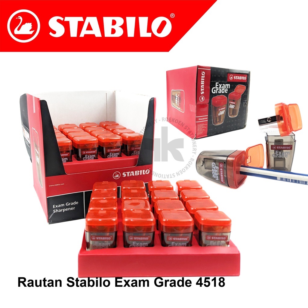 Jual Stabilo Exam Grade Rautan Polos 4518 (Merah) | Shopee Indonesia