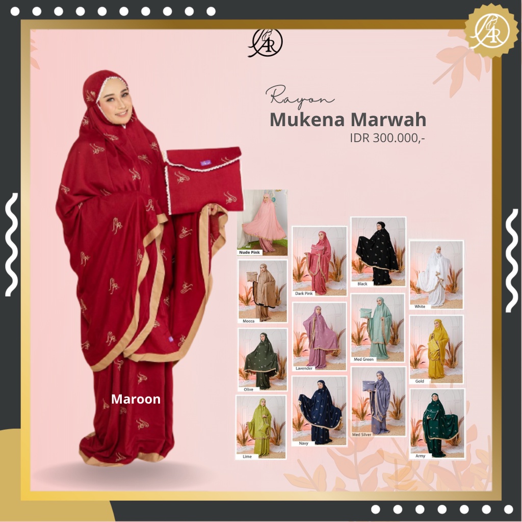 Jual Rukuh Potongan Dewasa Mukena Marwah Serian Terbaru Bahan Rayon ...