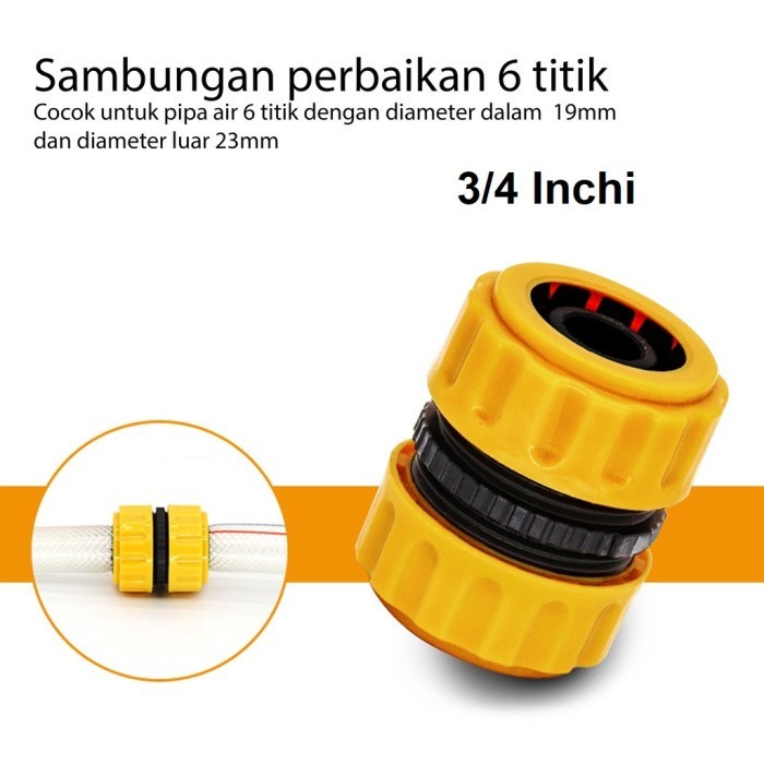 Jual Sambungan Selang 3/4" / Quick Connector Selang Air 3/4" | Shopee ...