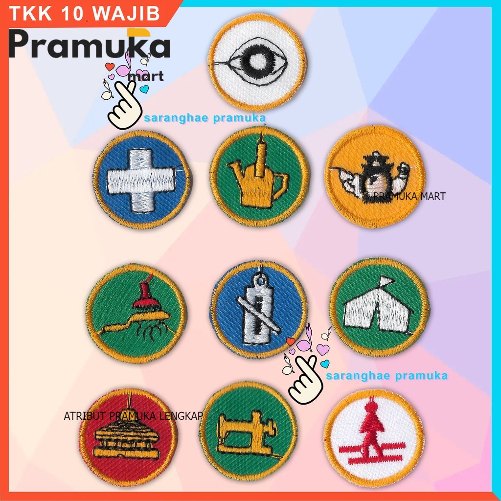 Jual TKK Penegak Pramuka Bordir TKK Pramuka Purwa Penegak 10 Wajib Tanda Kecakapan Khusus ...