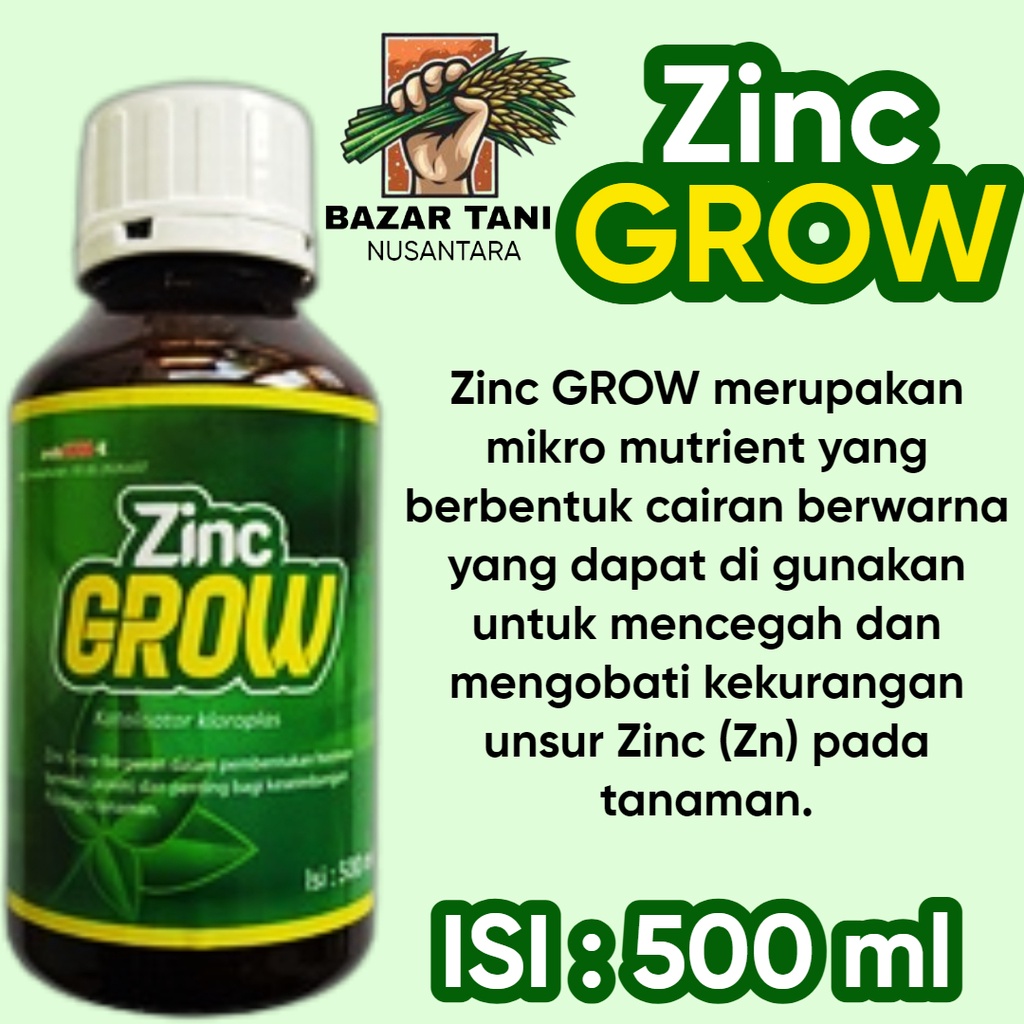 Jual ( BTN ) Obat Padi Zinc Grow 500 mlCair Obat Hama Padi Obat ...