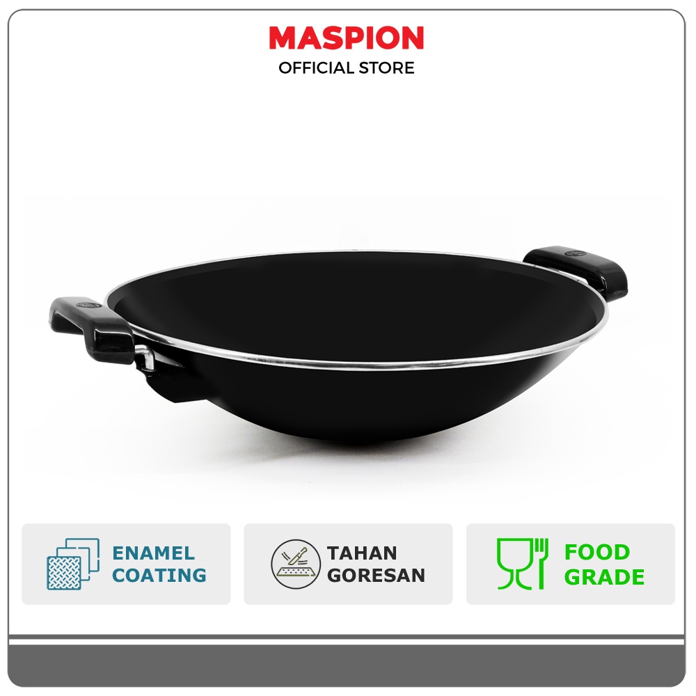 Jual Maspion Panda Penggorengan Wajan Enamel Wajan Tilam 30 cm | Shopee ...