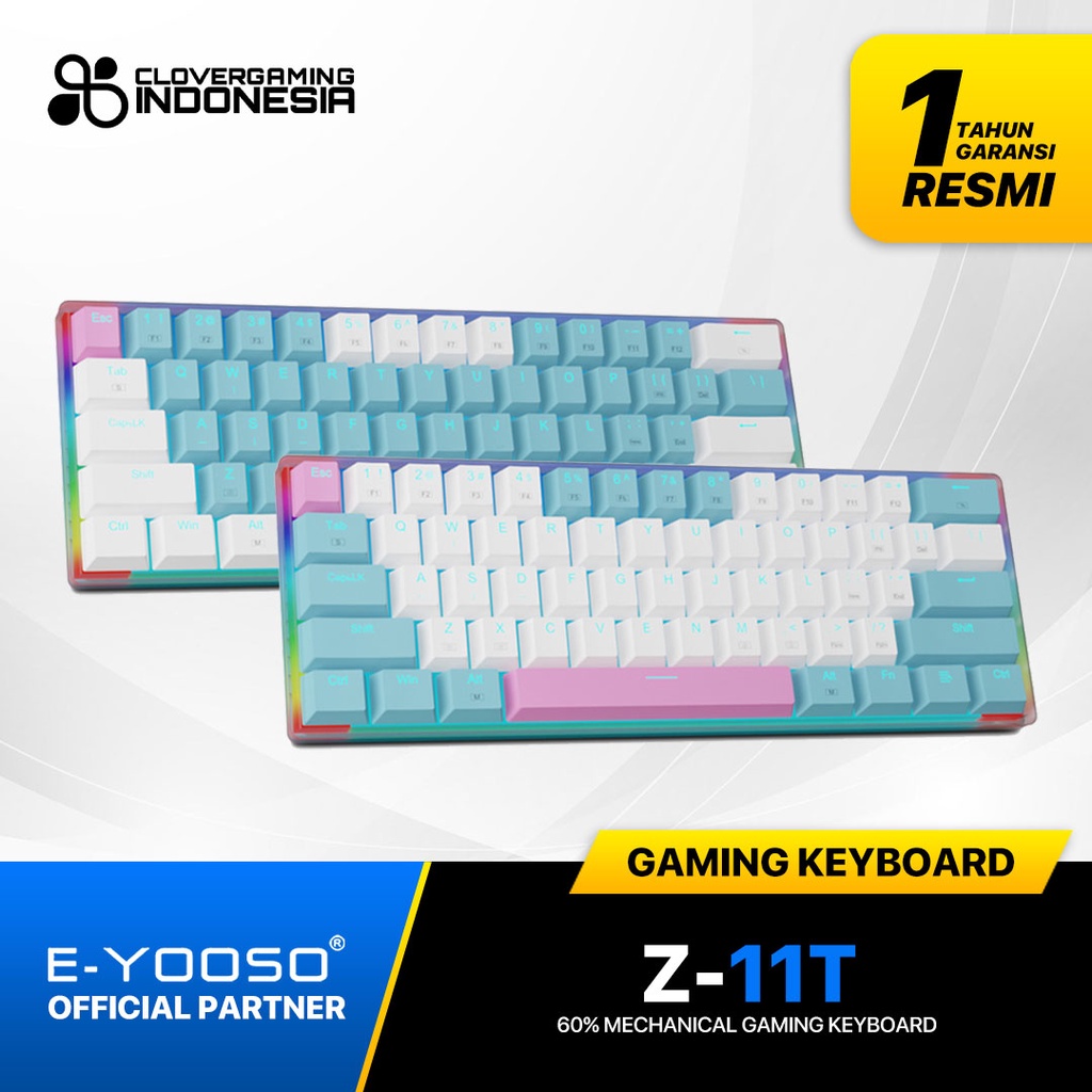 Jual E-Yooso Z-11T Mechanical Gaming Keyboard Eyooso Z11T Full ...