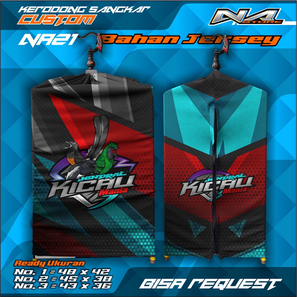 Jual Kerodong MURAI BATU / KOTAK sangkar Custom Printing JENDRAL KICAU ...