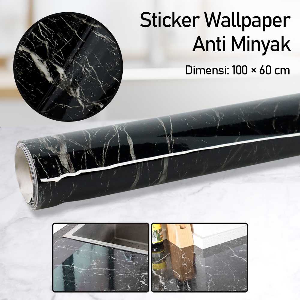 Jual [M2] STICKER WALLPAPER MEJA DINDING BAHAN PVC TAHAN AIR MINYAK ...