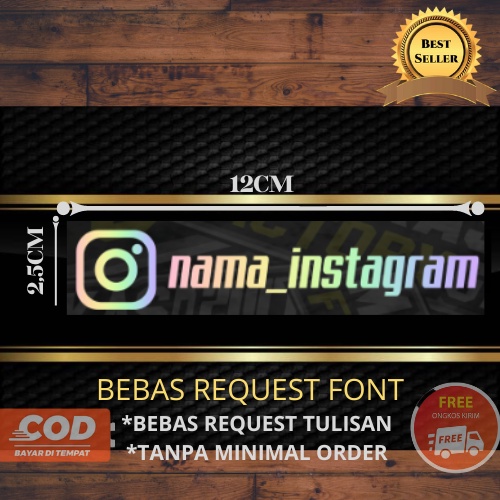 Jual VIRALLL STIKER HOLOGRAM CUSTOM BISA REQUEST!! Sticker Nama Sosmed ...