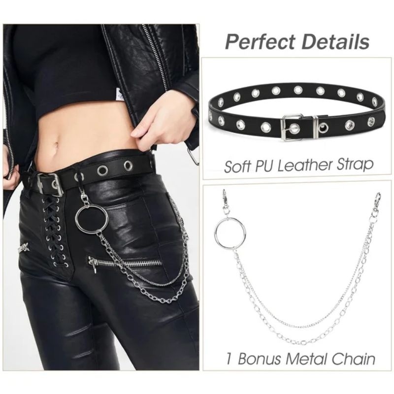 Jual [GF010] Gesper BodyBelt harness aksesoris fashion pu leather Chain ...