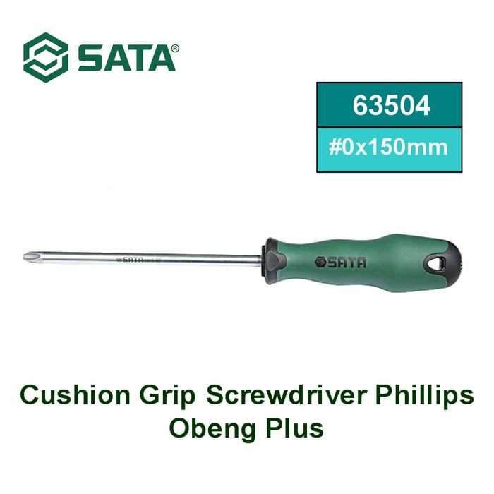 Jual SATA OBENG 63504 CUSHION GRIP PHILIPS SCREWDRIVER #0X150MM ...