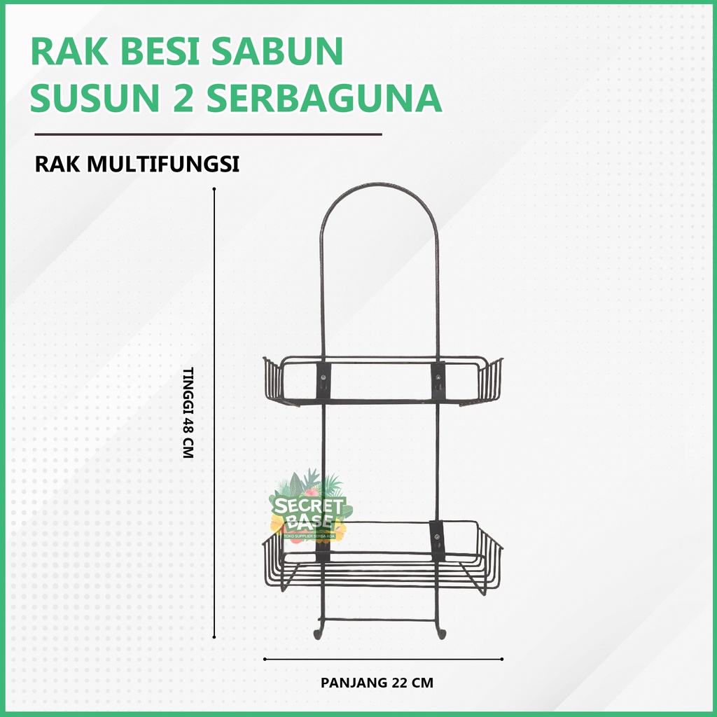 Jual RAK BESI SABUN 2 SUSUN - Rak Kamar Mandi/ Rak Serbaguna Gantung ...