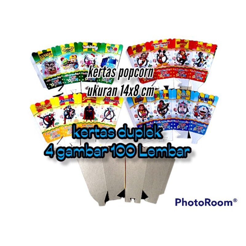 Jual kotak popcorn 15x8 cm / kertas popcorn 15x8 cm / kemasan popcorn ...