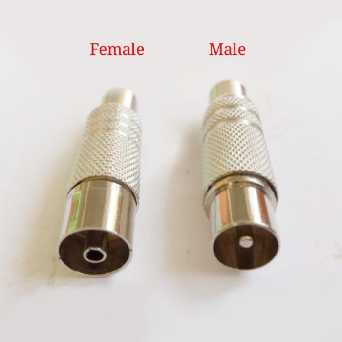 Jual Colokan Antena TV Jantan Betina Male Female Jack Jek Konektor Besi ...