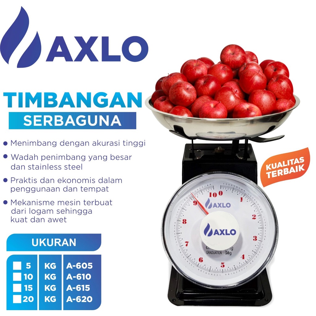 Jual TIMBANGAN BESI STAINLESS BUAH JARUM ANALOG MANUAL SERBAGUNA AXLO 5KG 10 KG 15 KG 20 KG ...