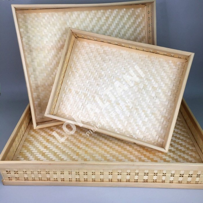 Jual Tampah Tumpeng Anyaman Bambu Kotak / Nampan Bambu Besar | Shopee ...