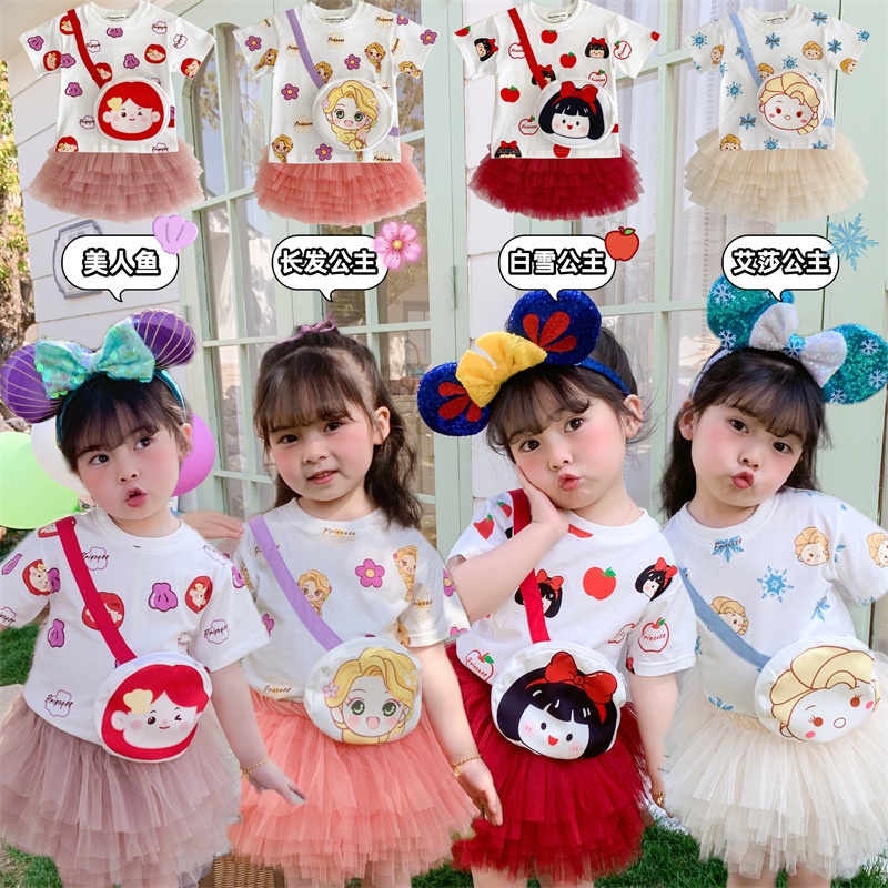 Jual Setelan kaos / rok tutu anak perempuan motif princess snow white ...