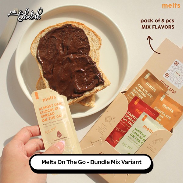 Jual Bundle 5 Pack Melts On The Go Mix Variant Spread 20gr - Dark ...