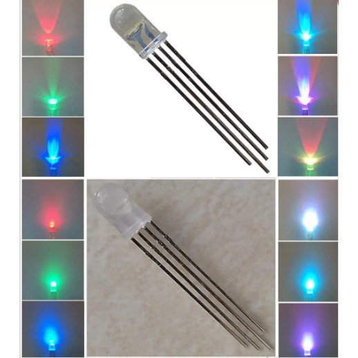 Jual LED 5mm RGB 4 Pin Common Cathode Dan Anode | Shopee Indonesia